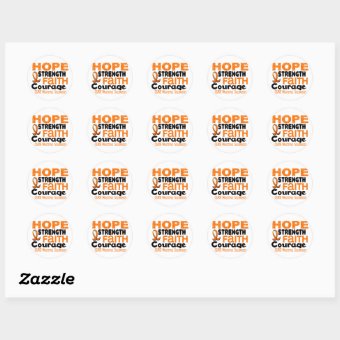 Multiple Sclerosis MS HOPE 3 Classic Round Sticker | Zazzle