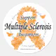Multiple Sclerosis Ribbon of Butterflies Classic Round Sticker | Zazzle