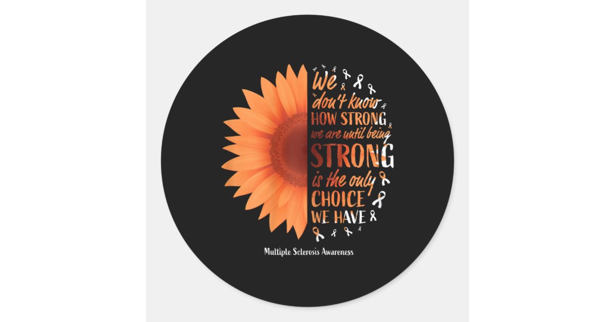 Multiple Sclerosis Women Mom Ms Awareness Classic Round Sticker | Zazzle