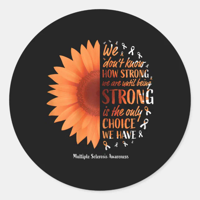 Multiple Sclerosis Women Mom Ms Awareness Classic Round Sticker | Zazzle