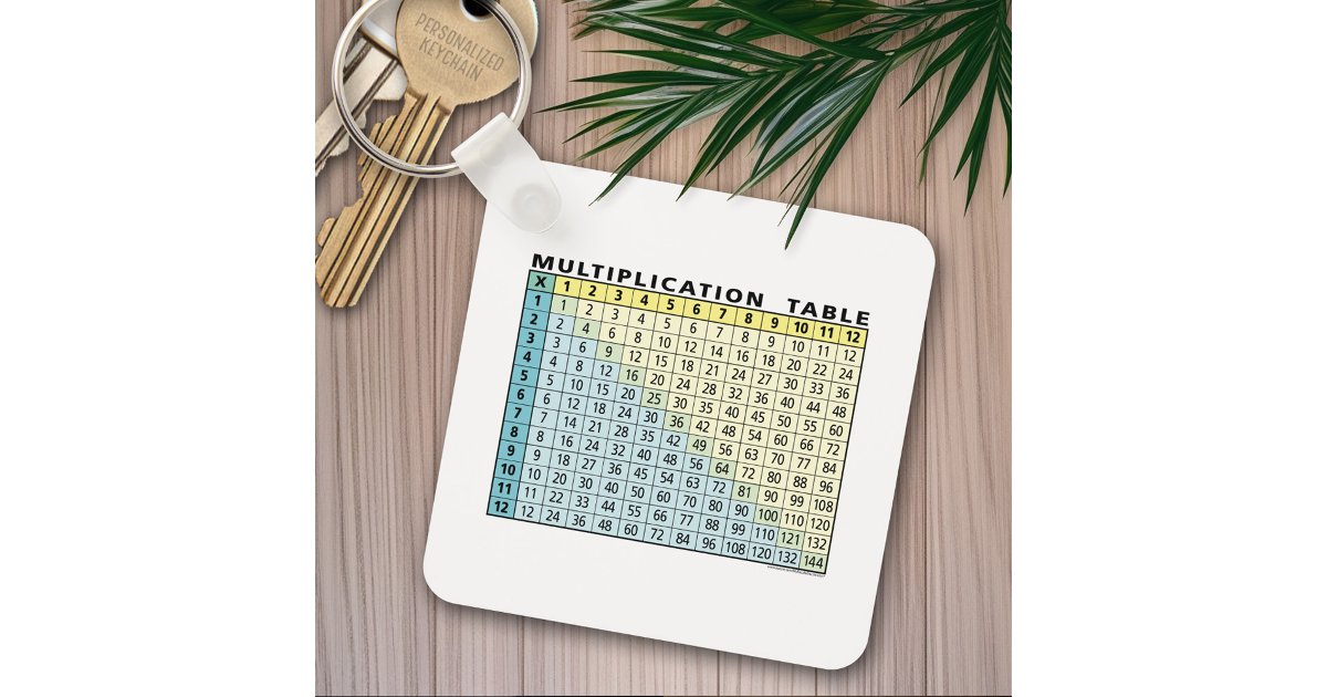 Multiplication Table (Instant Calculator!) Keychain | Zazzle