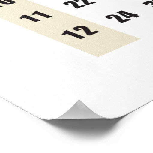 Multiplication (Times) Table Poster | Zazzle