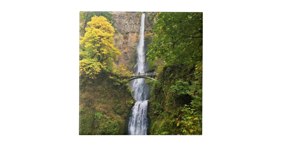 Multnomah Falls, Columbia River Gorge, Oregon Ceramic Tile | Zazzle