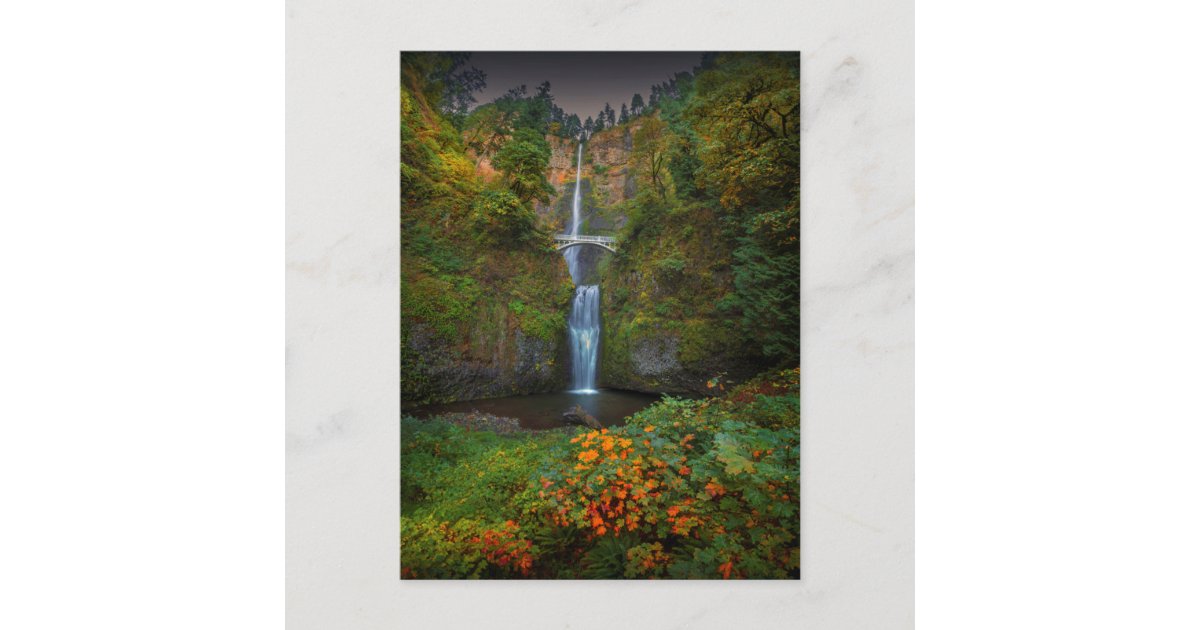 Multnomah Falls | Columbia River Gorge, Oregon Postcard | Zazzle