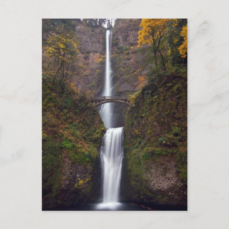 Multnomah Falls in late Autumn Postcard | Zazzle