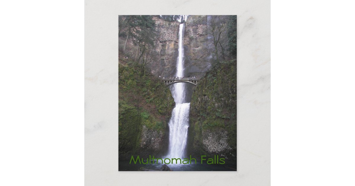 Multnomah Falls, Oregon Travel Photo Postcard | Zazzle.com