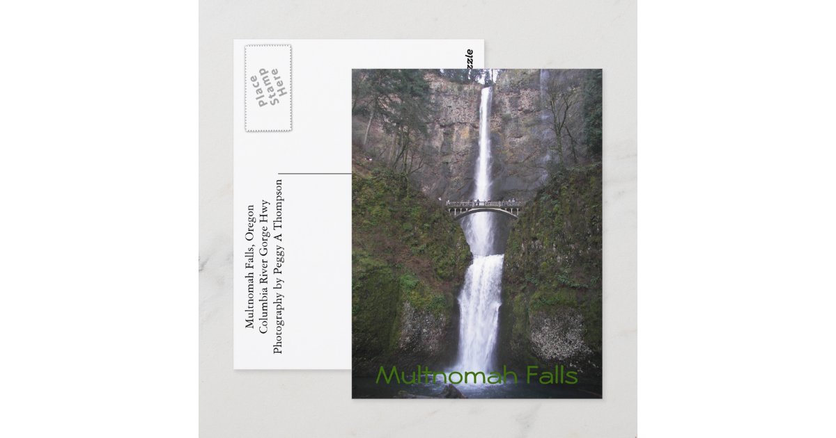 Multnomah Falls, Oregon Travel Photo Postcard | Zazzle