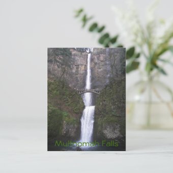 Multnomah Falls, Oregon Travel Photo Postcard | Zazzle