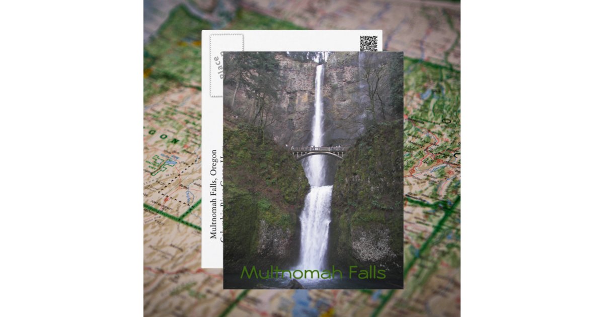 Multnomah Falls, Oregon Travel Photo Postcard | Zazzle
