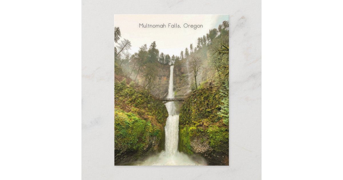 Multnomah Falls Oregon Waterfall Postcard | Zazzle