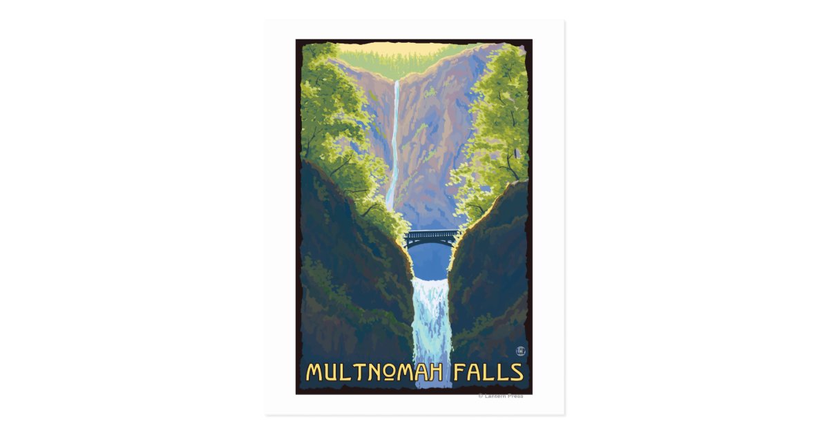 Multnomah Falls, OregonMaiden of the Falls Postcard | Zazzle.com