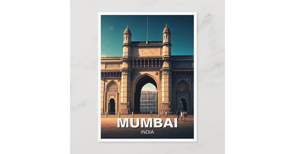 Mumbai Gateway of India Travel Souvenir Postcard | Zazzle