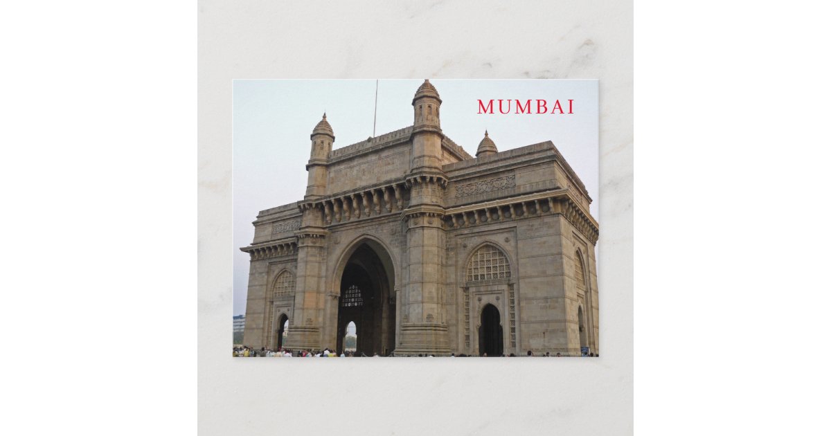 Mumbai Gateway of India view postcard | Zazzle