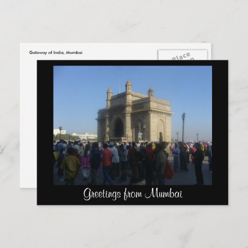 mumbai gateway postcard | Zazzle