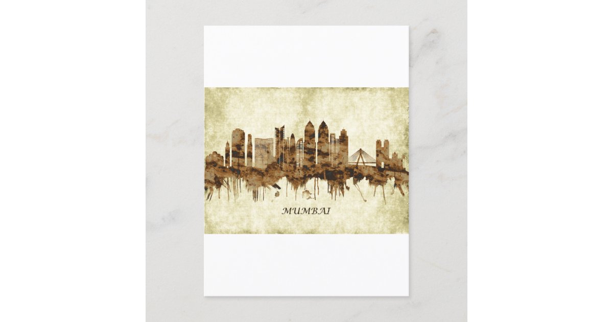 Mumbai India Cityscape Invitation Postcard | Zazzle
