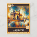 Mumbai, India | Vintage Painting Postcard | Zazzle