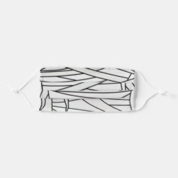 MUMMY HALLOWEEN ADULT CLOTH FACE MASK | Zazzle