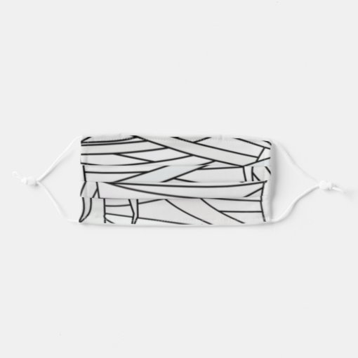 MUMMY HALLOWEEN ADULT CLOTH FACE MASK | Zazzle