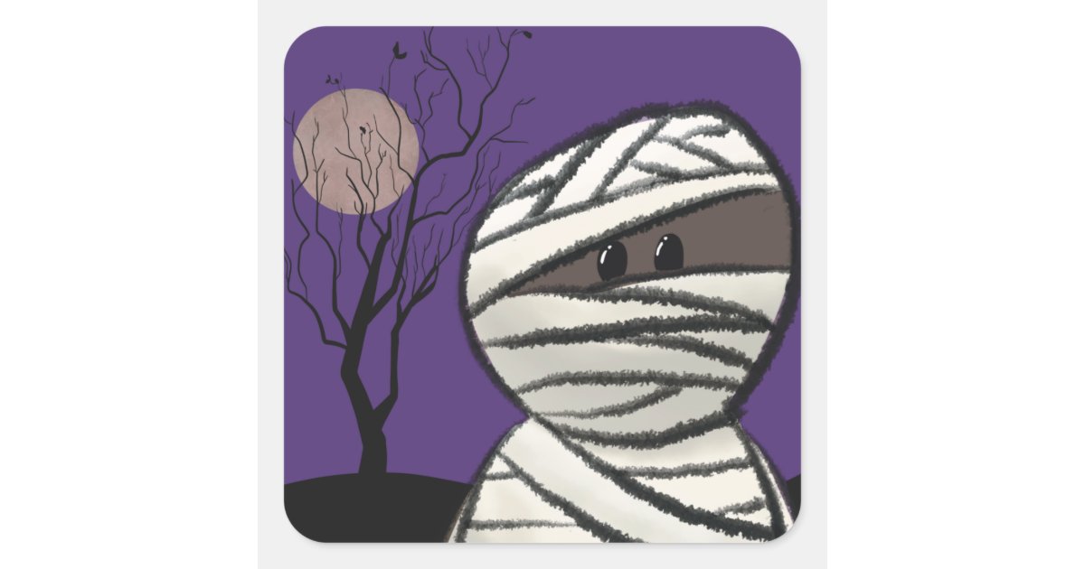 Mummy Square Sticker | Zazzle