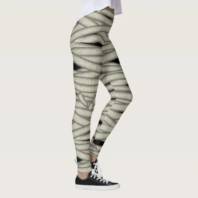 Mummy Wrap Bandages Halloween ID685 Leggings | Zazzle