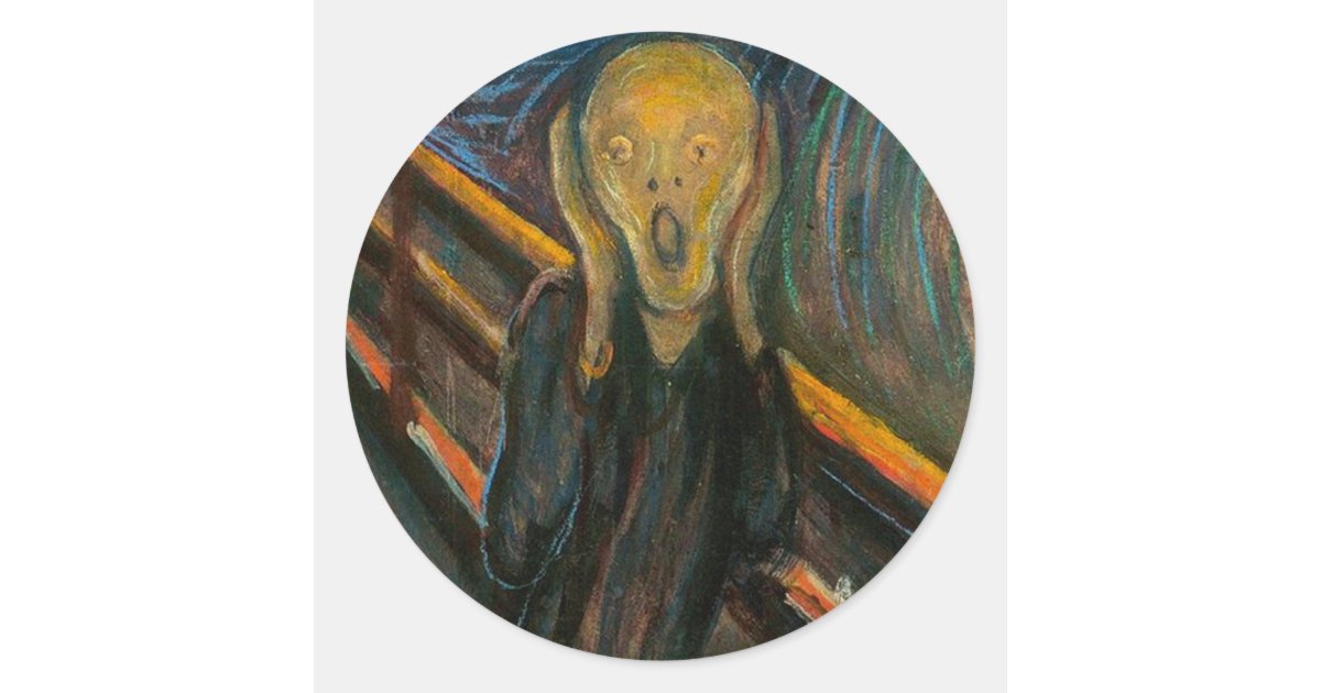 Munch The Scream Stickers | Zazzle