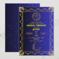 Mundan Ceremony Ganesha logo Royal Golden & Blue Invitation | Zazzle