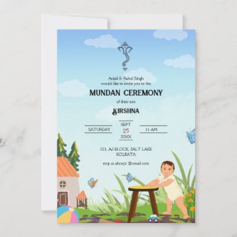 Mundan Ceremony Invitation | Zazzle