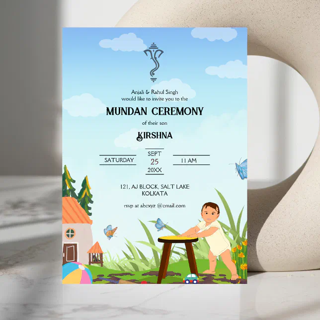 Mundan Ceremony Invitation | Zazzle