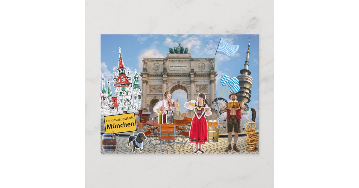 Munich Collage Postcard | Zazzle