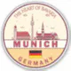 Munich Germany City Skyline Emblem Sticker | Zazzle