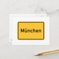 Munich, Germany Road Sign Postcard | Zazzle