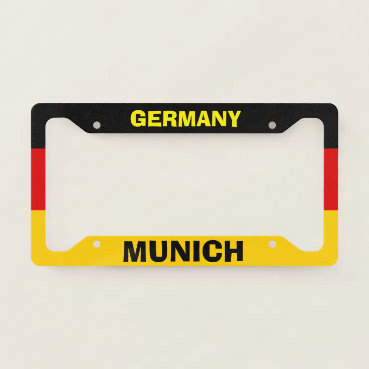 Munich License Plate Frame | Zazzle