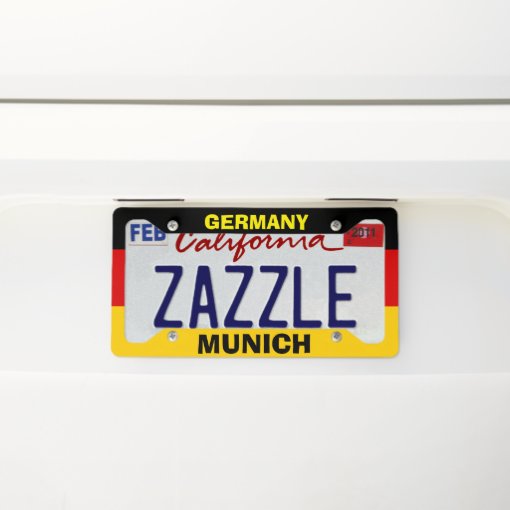 Munich License Plate Frame | Zazzle