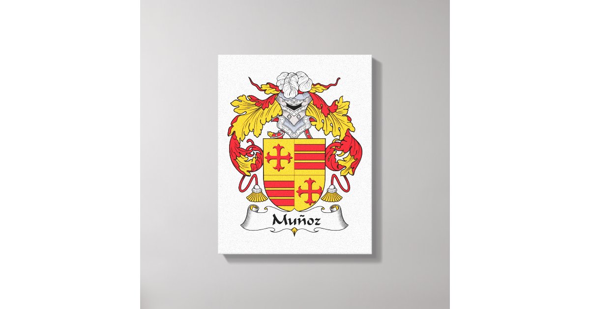 Munoz Family Crest Canvas Print | Zazzle
