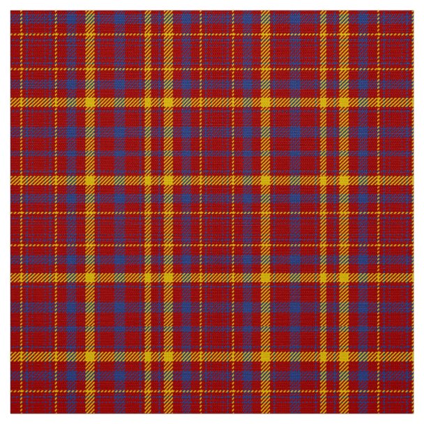 Blue and yellow plaid fabric | Zazzle.com