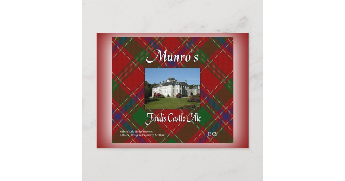 Munro's Foulis Castle Ale Postcard | Zazzle