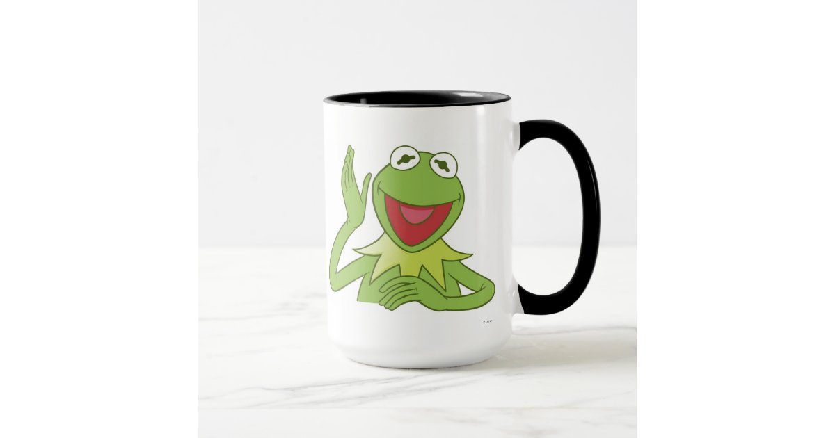 Muppets Kermit waving smiling Disney Mug | Zazzle