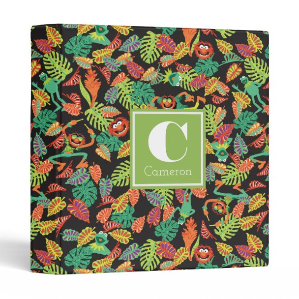Tropical Kermit & Animal Pattern Fabric | Zazzle