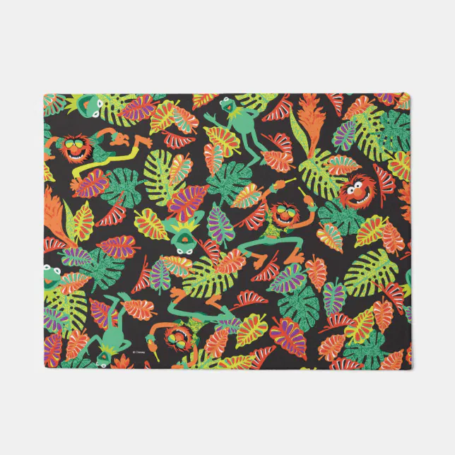 Muppets | Tropical Kermit & Animal Pattern Doormat | Zazzle