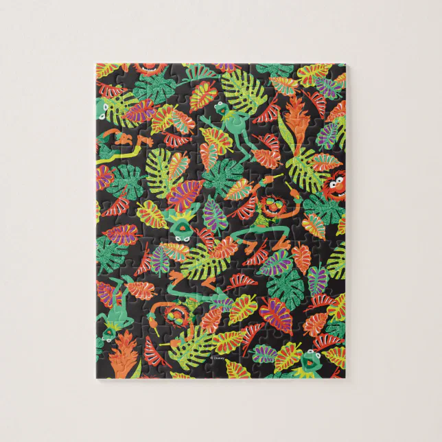 Muppets | Tropical Kermit & Animal Pattern Jigsaw Puzzle | Zazzle