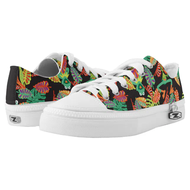 Muppets | Tropical Kermit & Animal Pattern Low-Top Sneakers | Zazzle