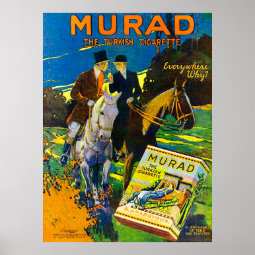 Murad Cigarettes 1910 The Turkish Cigarette Poster | Zazzle