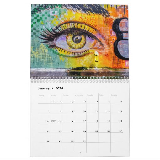 Mural Artwork Street Murals 2020 Calendar | Zazzle
