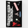 Murder Mystery Birthday Party BLOODY Banner | Zazzle