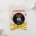 Murder Mystery Birthday Party Crime Scene Invitation | Zazzle