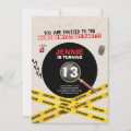 Murder Mystery Birthday Party Crime Scene Invitation | Zazzle