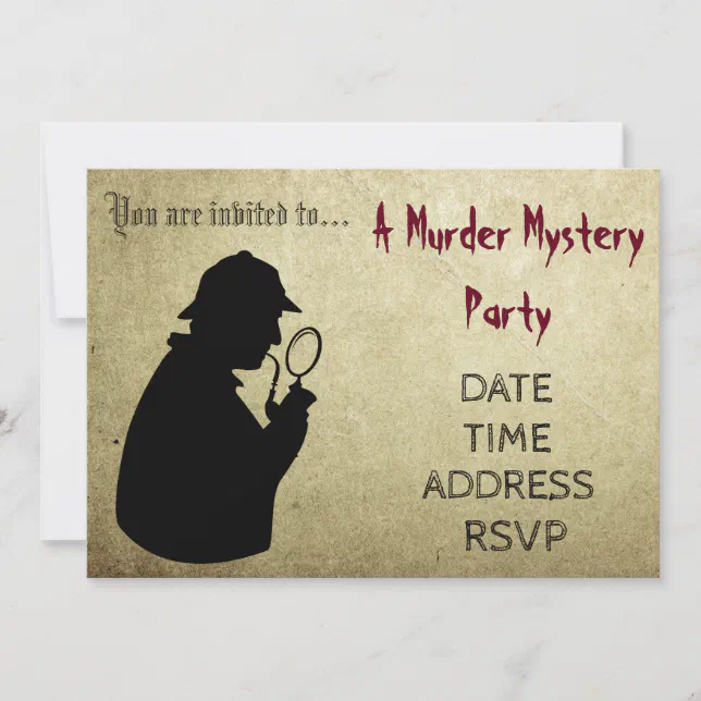 Murder Mystery detective theme party Invitation | Zazzle