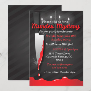Murder Mystery Invitations | Zazzle