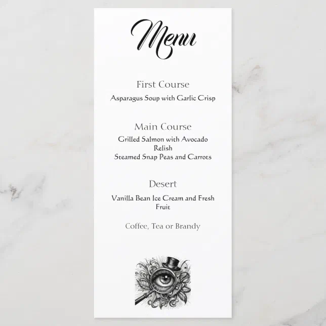 Murder Mystery Dinner Menu | Zazzle