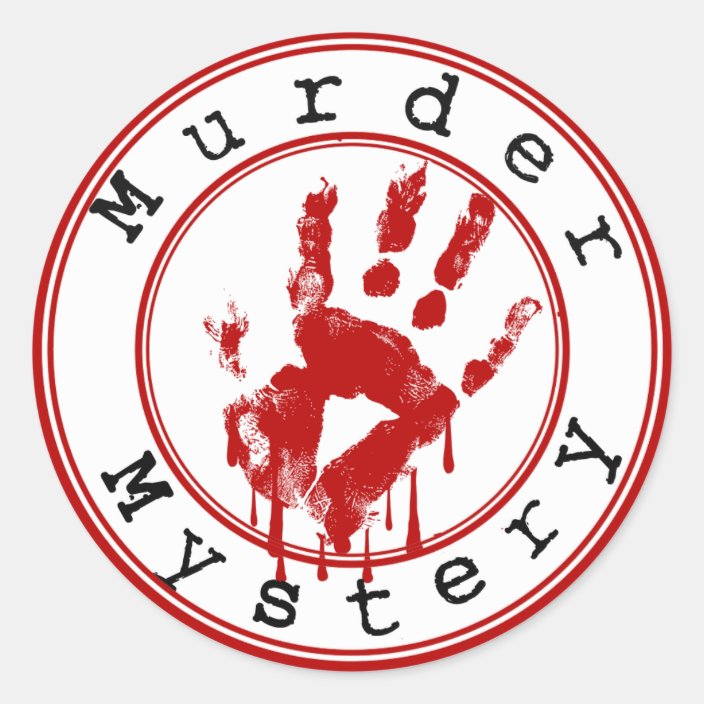 Murder Mystery Genre Round Book Cover Sticker | Zazzle.com